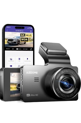 AZDOME M63 Lite 4K Dash Cam Front, 2160P Car Camera with Night Vision ...