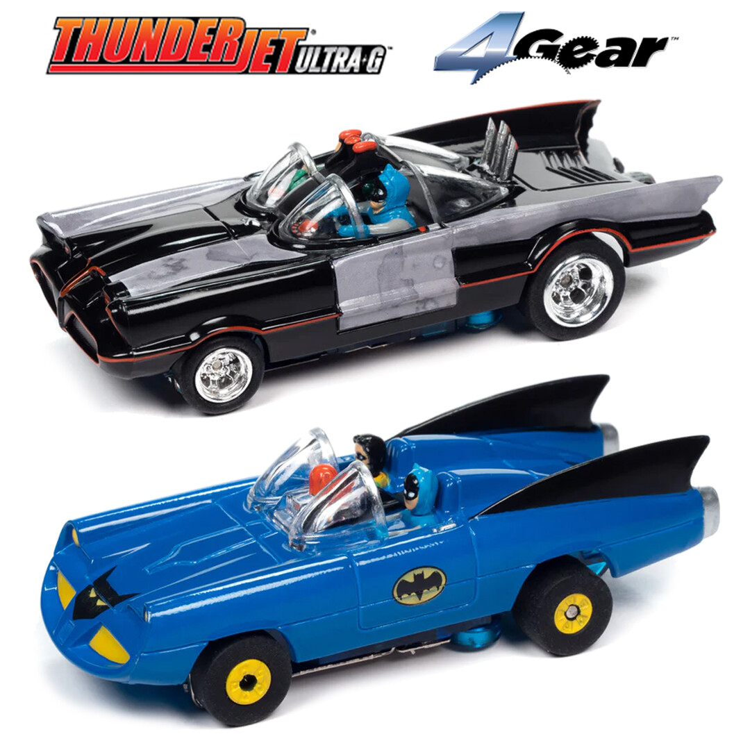 Auto World 1968 Batmobile Blue & 1966 Batmobile Black Combo5 HO Slot ...