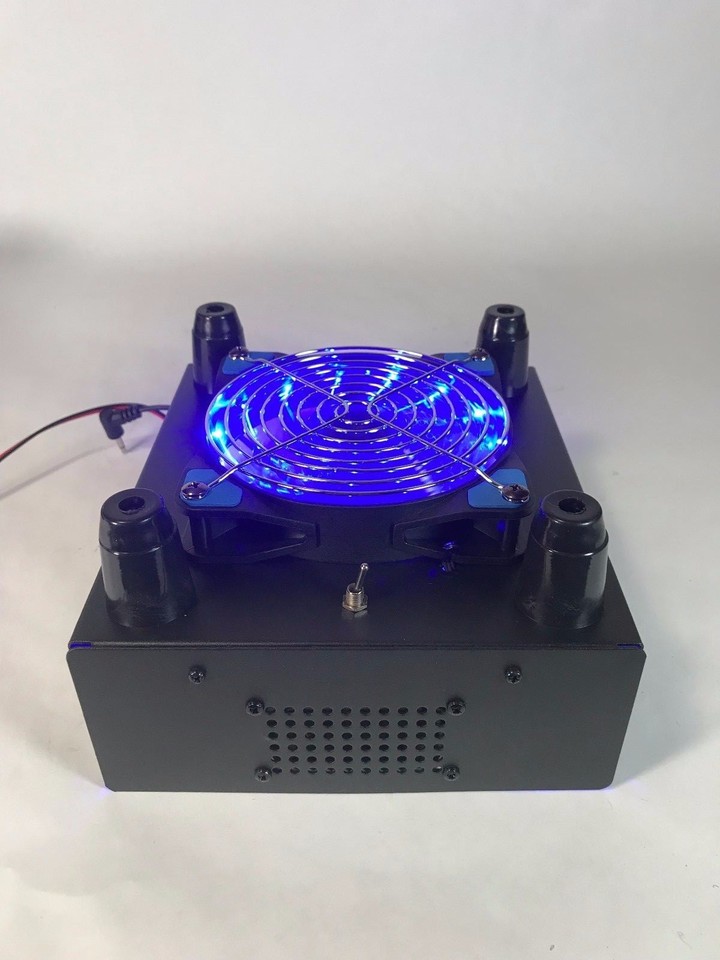 BLUE LED FAN KIT BASE STAND w/ External Speaker GALAXY RANGER FOR CB ...