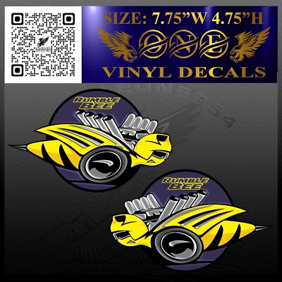Pair Rumble Bee Decals Sticker Super Bee #10 | eBay