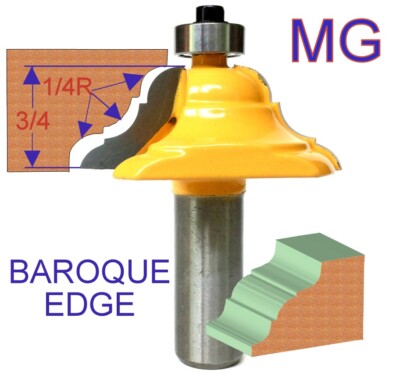 1 pc 1/2" Shank Architectural Specialty Molding G Baroque French Router ...