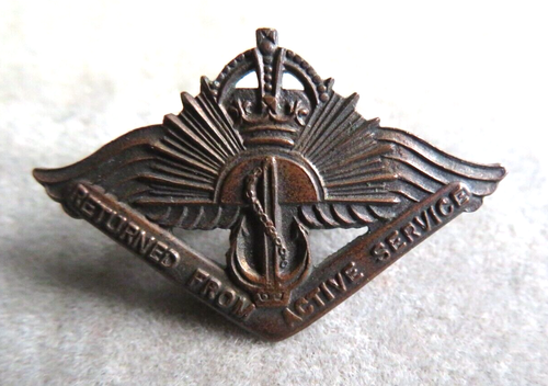 Australian WWII Returned From Active Service Badge by Sheridan 1945 ...
