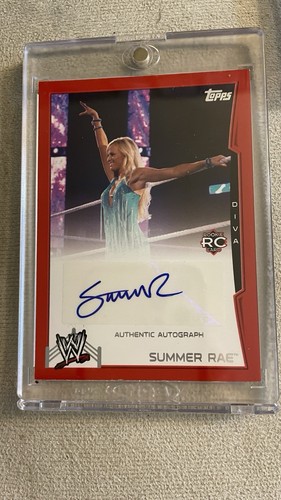 SUMMER RAE WWE NXT 2014 TOPPS RC # 1/1 RED AUTOGRAPH CARD | eBay