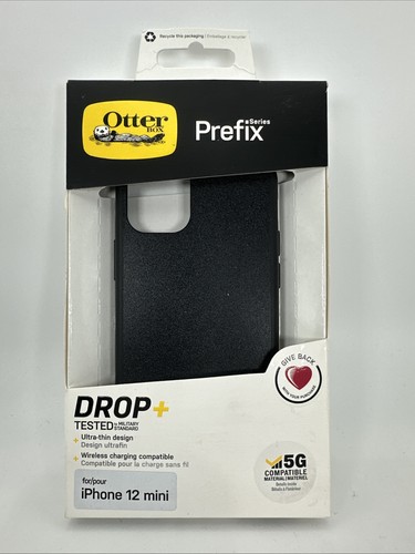 OtterBox Prefix Series Apple iPhone 12 mini Case Black Slim Protection ...