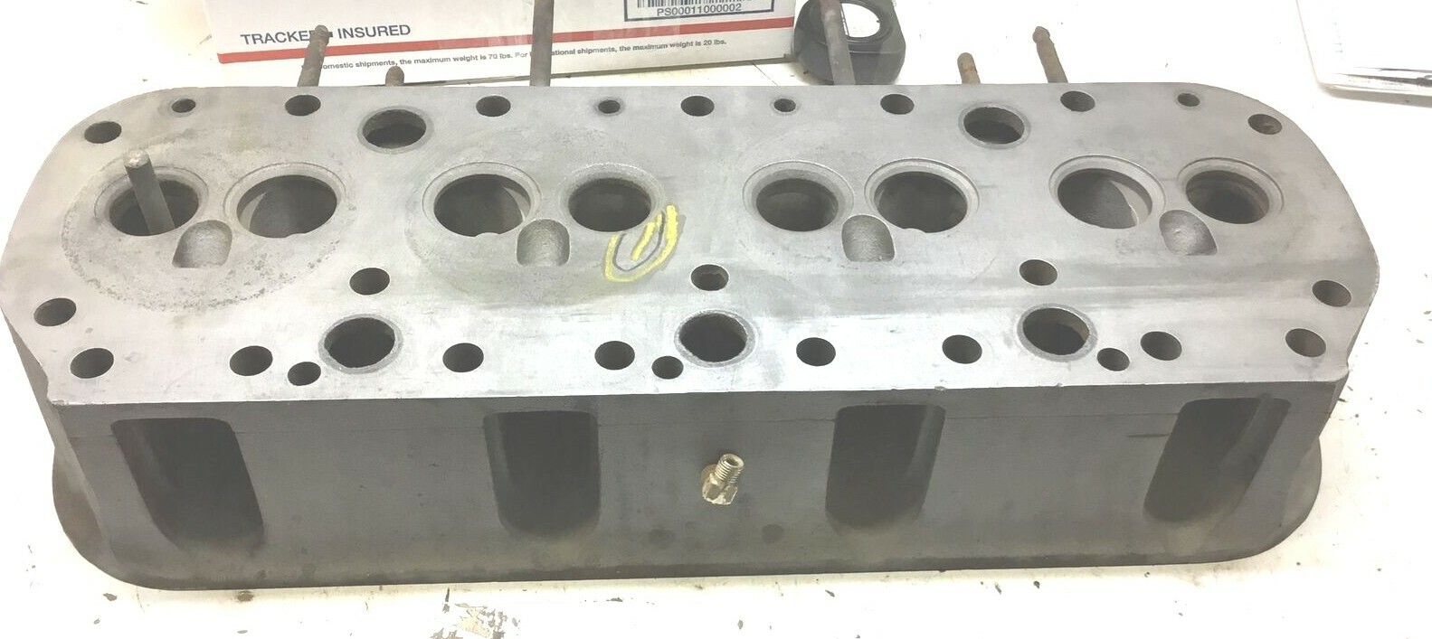 CRACKED NEEDS REPAIR ALLIS CHALMERS WD WD45 TRACTOR GAS ENGINE CYLINDER ...