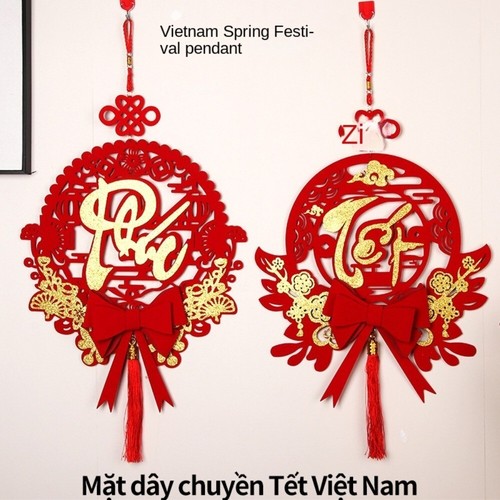 Vietnamese Lunar New Year Tassel Pendant Tet Spring Festival Hanging ...