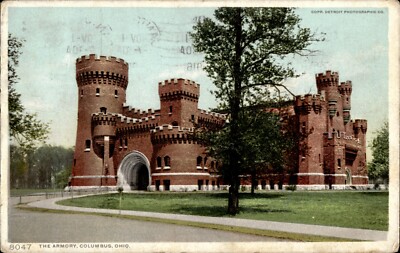 VTG The Armory Columbus Ohio State University Postcard 1916 Post Marked ...