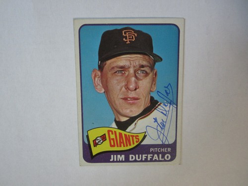 1965 Topps # 159 Jim Duffalo Autograph Signed Card (M) San Francisco ...