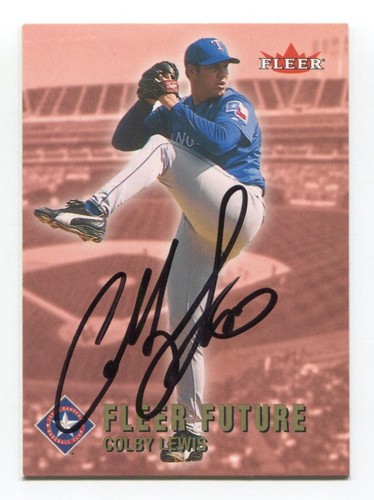 2002 Fleer Colby Lewis Signed Card Baseball MLB Autographed AUTO #510 ...