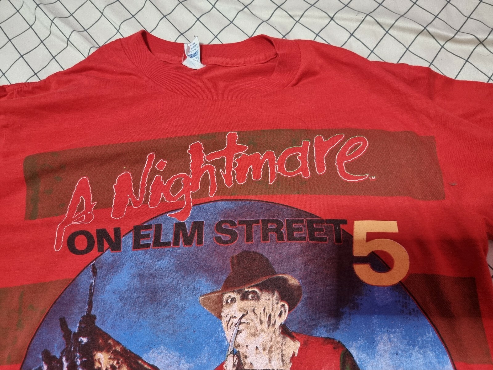 80s A Nightmare on Elm street 5 1989 Vintage Rare T … - Gem