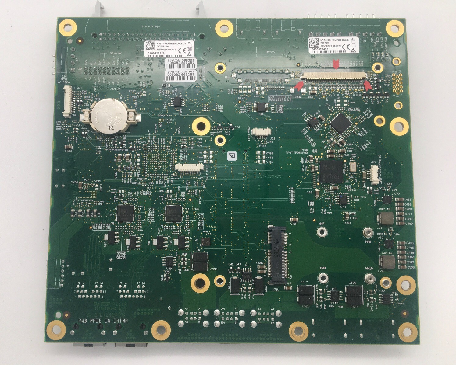 KONTRON ASSY CARRIER MODULE GE REV 0200 000016 , LF-AY GEHC MP200 BASEB ...