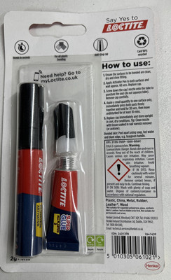 Loctite Super Glue All Plastics, Rapid Dual Action Adhesive for All ...