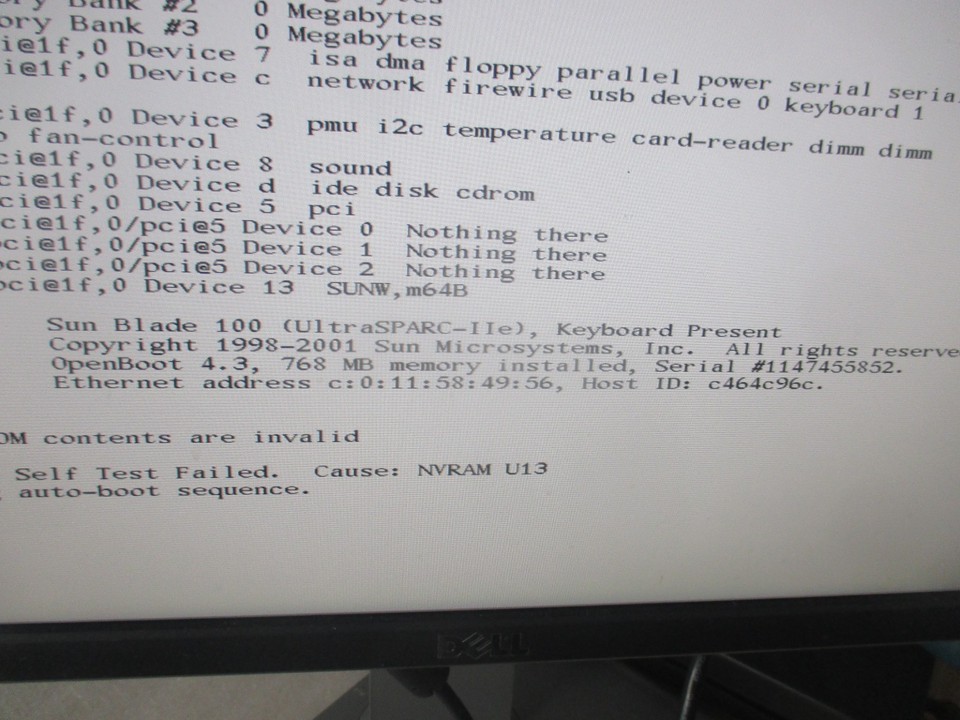 Sun Microsystems SunBlade 100 UltraSPARC IIe 500MHz 768MB 40GB CD-ROM ...