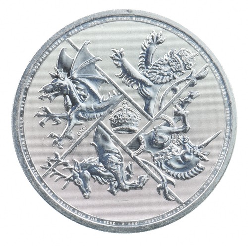 2024 Great Britain 5 Pounds 2 Oz. Four Nations World Coin- Silver *725 ...