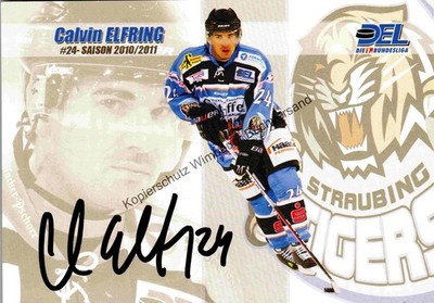 Autogrammkarte Calvin Elfring Eishockey Elfring, Calvin : 343038 | eBay.de