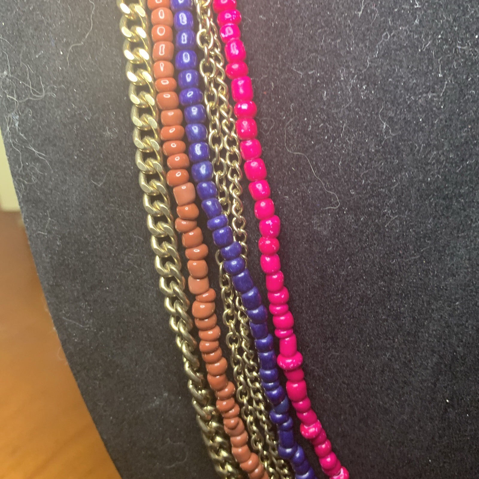 Multi Layered & Multi Colored CHAIN NECKLACE 14” Adj… - Gem
