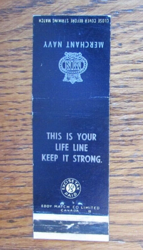 MERCHANT NAVY: 1940s CANADIAN TAX STAMP EMPTY MATCHBOOK COVER -B3 | eBay