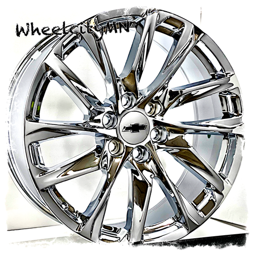 22" chrome 2022 Chevy Silverado High Country OE replica 4875 wheels 6x5 ...