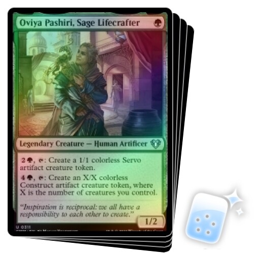 FOIL OVIYA PASHIRI, SAGE LIFECRAFTER X4 Commander Masters Magic MTG ...