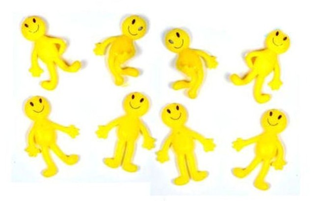 Stretchy Stretch Smiley Yellow Men Man Party Bag Toy Filler Postage E41 ...