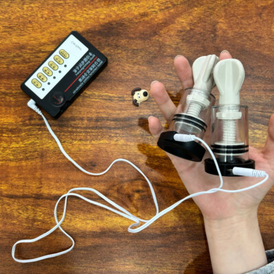 E-stim Shock Nipple Sucker Clit Sucktion Breast Klitoris Pump Stimulate ...