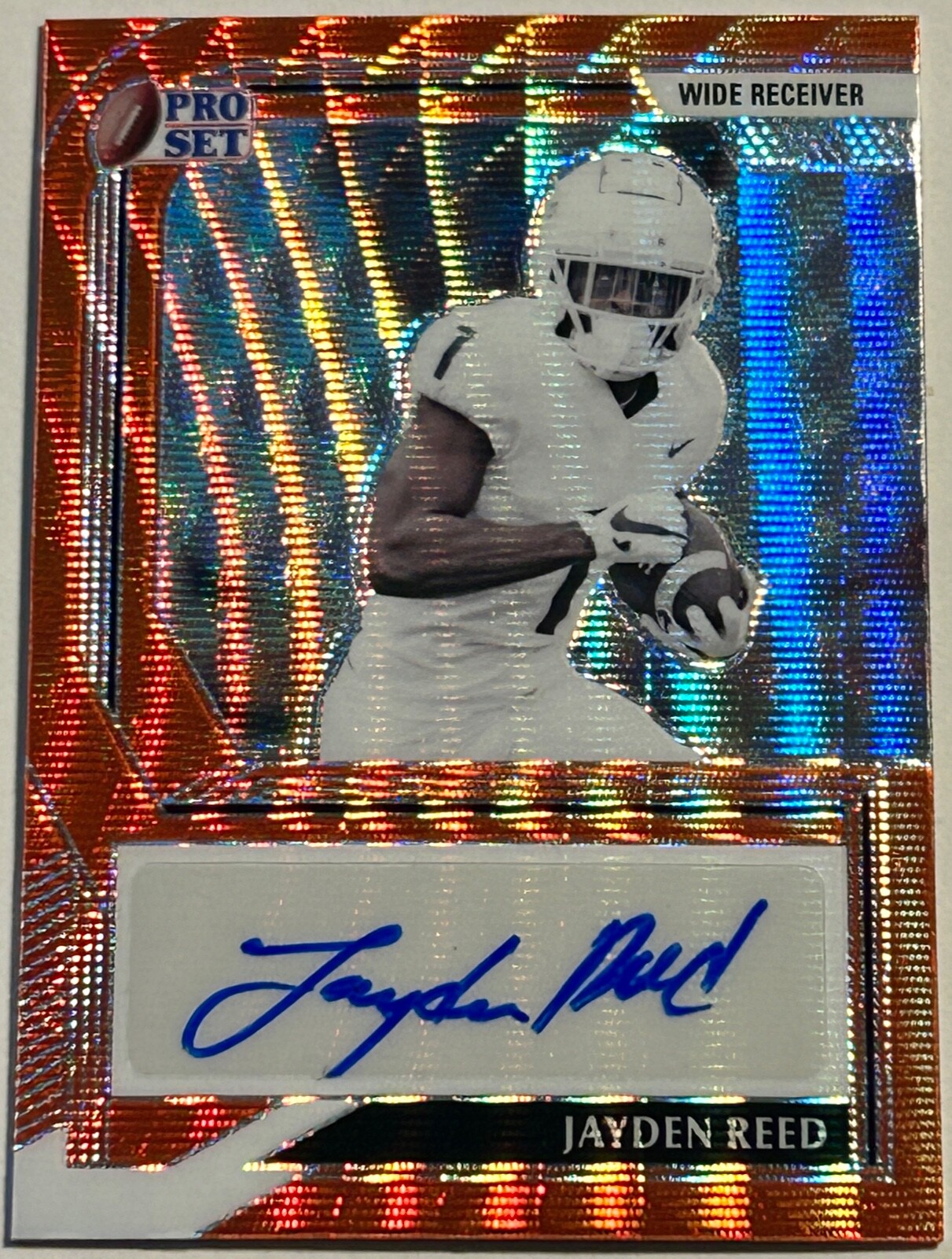 2022 Leaf Pro Set Metal JAYDEN REED Packers Red Refractor Auto ...