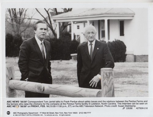 Tom Jarriel, Frank Perdue in "20/20" 2/6/90 ABC - Original TV Still | eBay