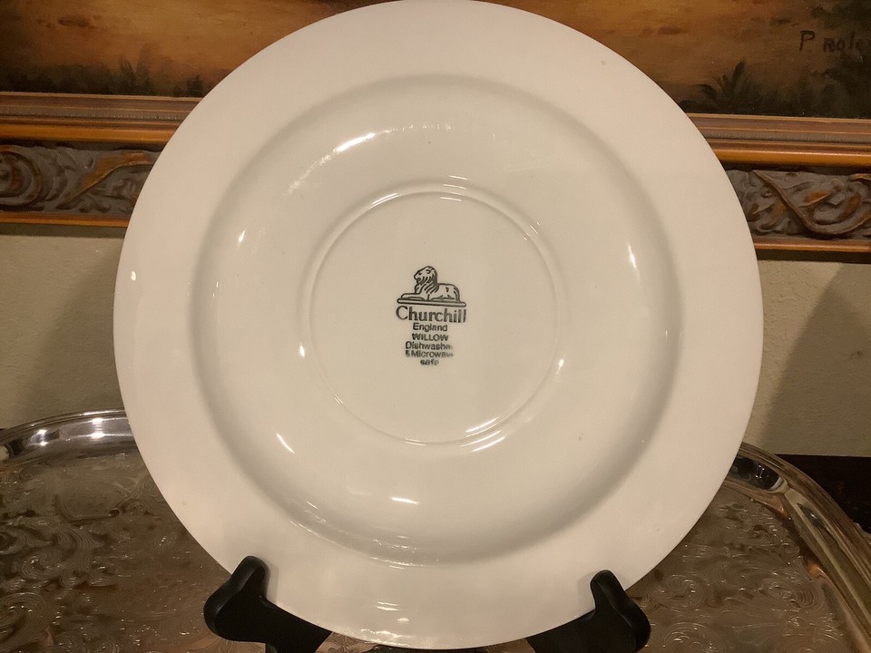 Churchill/England~10.25” Dinner Plate~BLUE WILLOW~Pattern~Blue/White ...