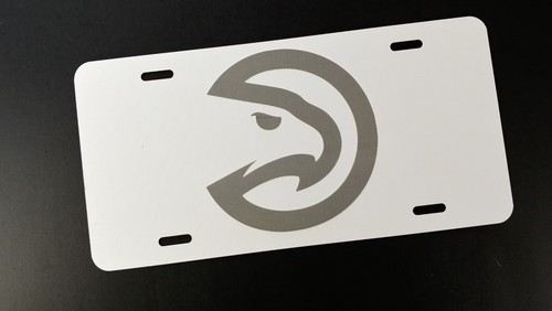 Atlanta Hawks Pacman logo Aluminum License Plate laser etched car tag ...
