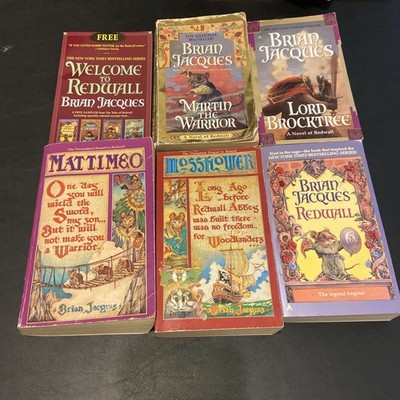 Redwall Series By Brian Jacques Lot Of 5 Stories + 1 Sampler PBs Acc ...