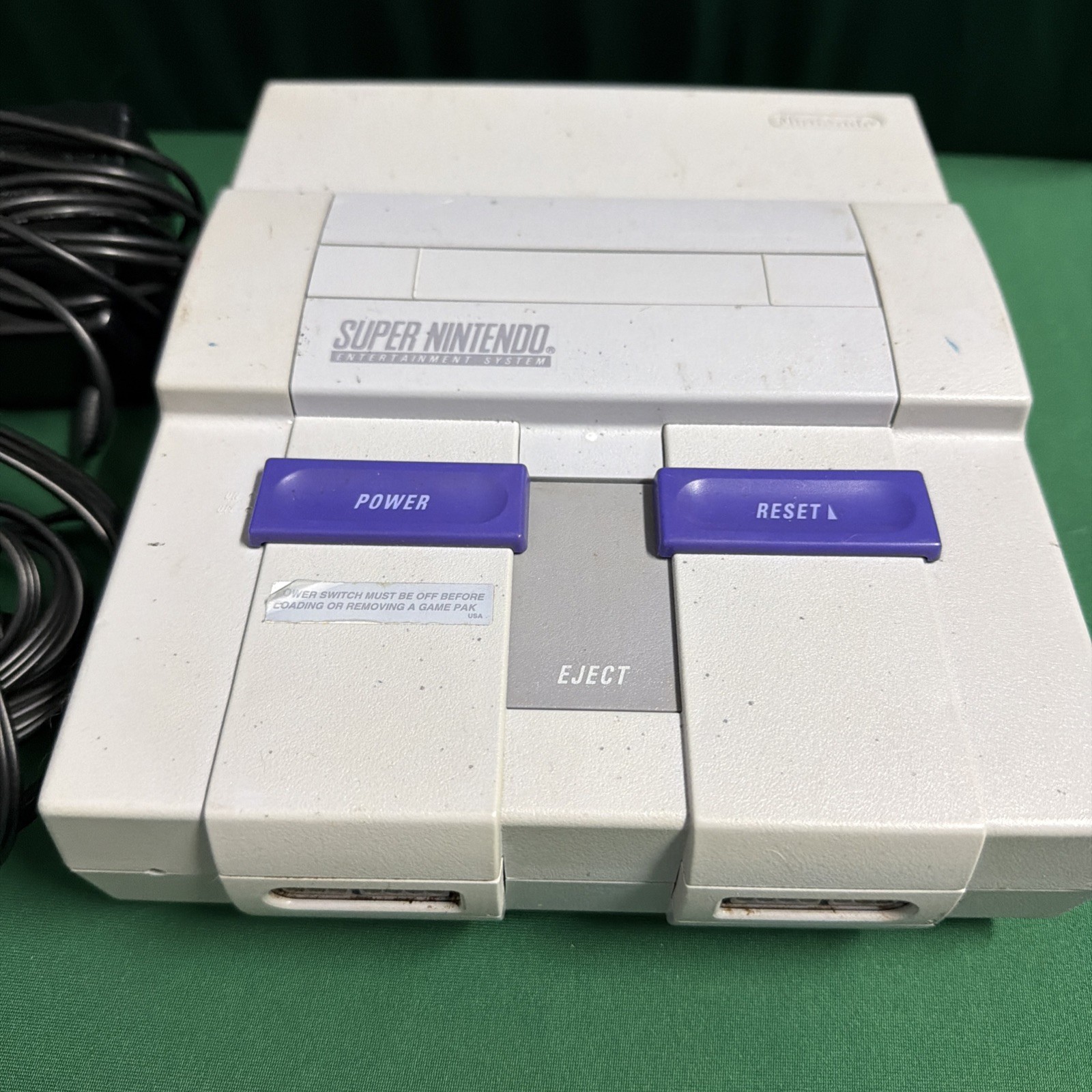 Nintendo Super NES Original Video Game Console Gray Complete w/ Remote ...
