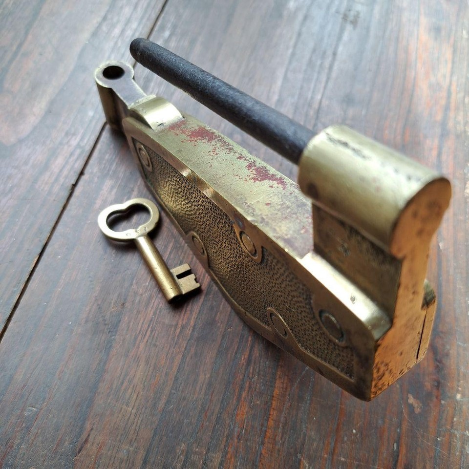 Brass Japanese Vintage Padlock Lock Antique TokyoMade or Used | eBay