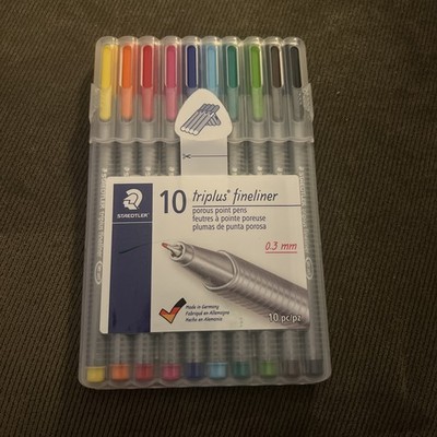 Staedtler Triplus Fineliner German Precision Assorted Color 10 Felt ...