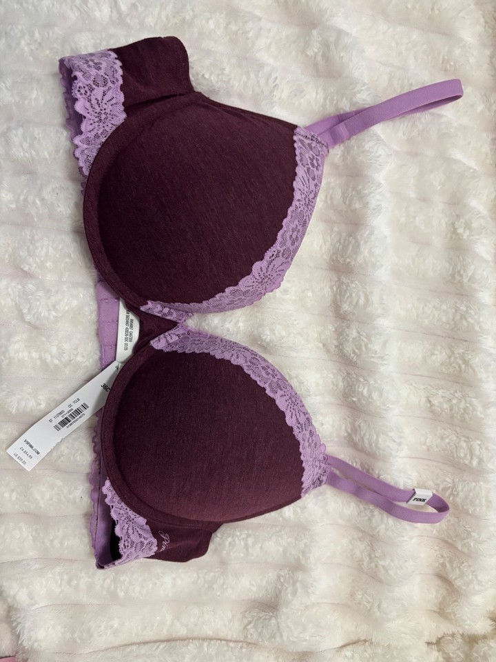 Tzuyu Victoria Secret Wear Everywhere Push Up Bra in Heather Burgundy ...