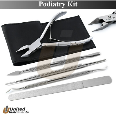 Podiatry Instruments Kit Nail Clipper Cutter Diamond Deb Nail File Foot ...