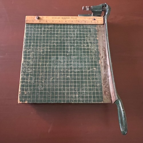 Monarch 12” Paper Cutter Milton Bradley Company Springfield Mass ...