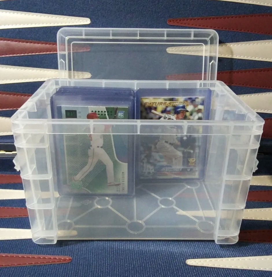 Premium Toploader Storage Box Vault Stackable Case (HOLDS 120 ...