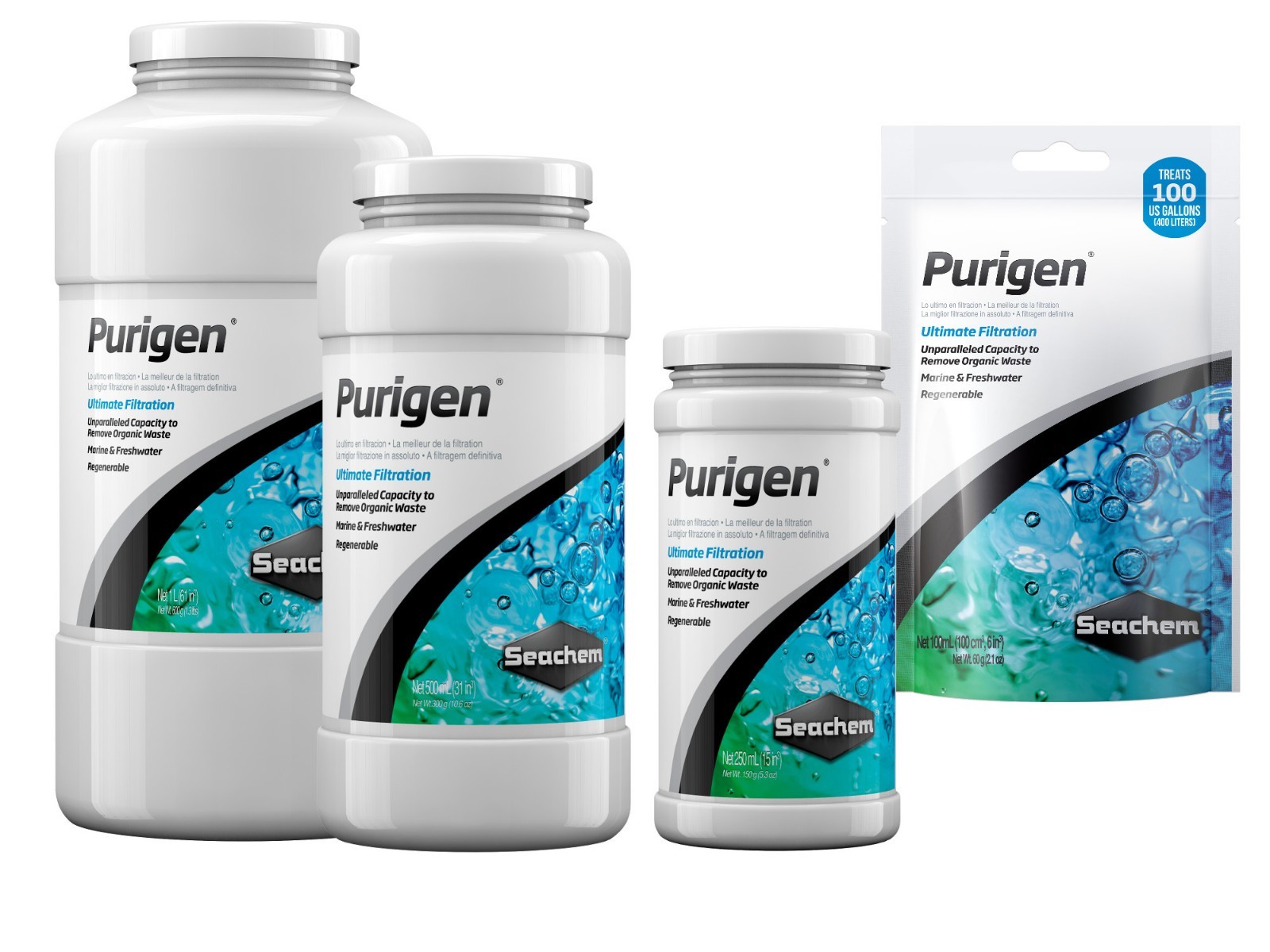 Seachem PURIGEN Filter Media Removes Organic Waste Aquarium Fish Tank ...