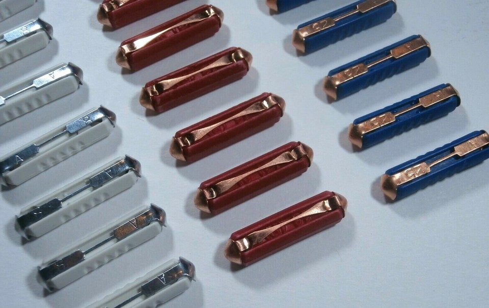 VW Flosser Torpedo Fuses 30 Pack | White 8A Red 16A Blue 25A | 10 Each ...