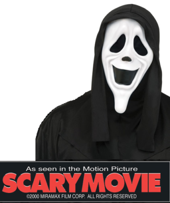 Scary Movie Costume Accessory Mens Ghost Face Smiley Mask