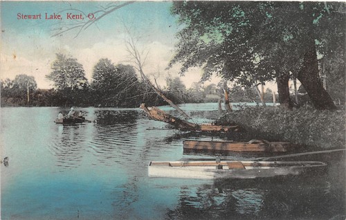 J69/ Kent Ohio Postcard c1910 Stewart Lake Boat Dock 319 | eBay