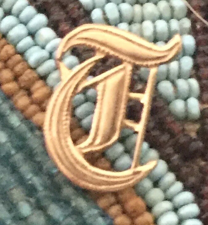 Art Deco 10K Yellow Gold Old English Monogram Initial Letter “T” | eBay