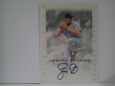 Steve Reed 1996 Leaf Authentic Signature Series On Card Autograph Auto ...