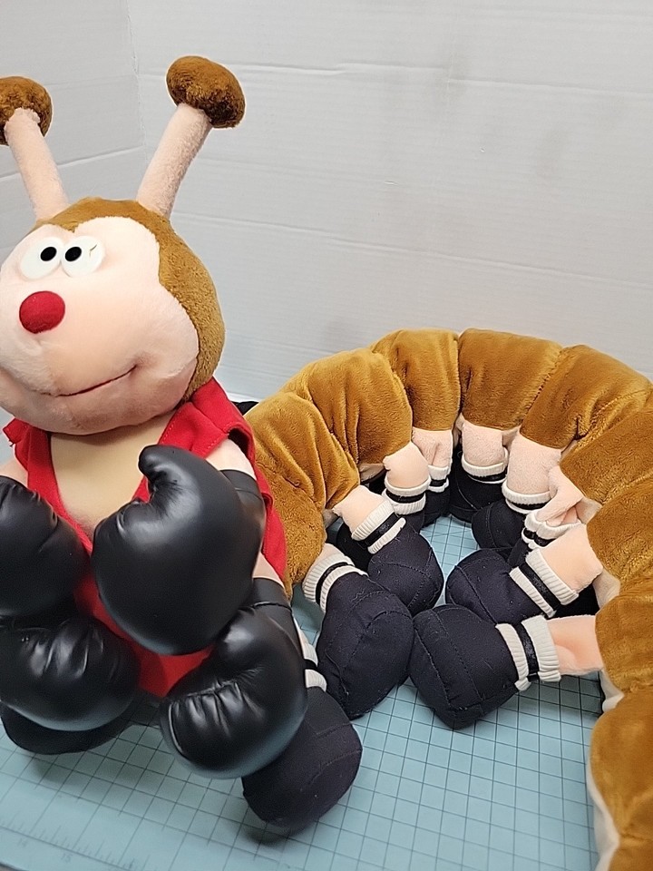 TL Toys Boxing Caterpillar Centipede Plush 45" Stuffed Vintage 4 Arms ...