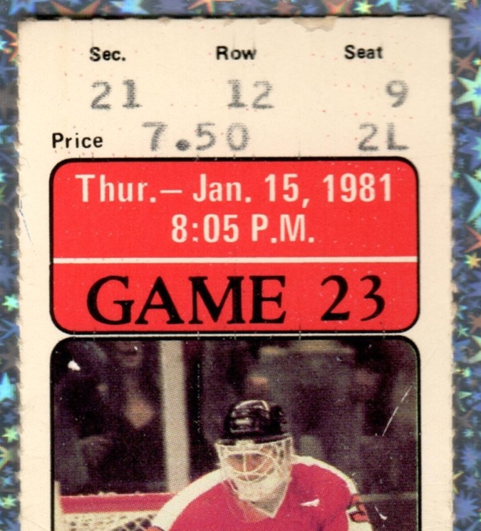 Dale Hunter G#10 RY Flyers Ticket Stub Nordiques 1-15-1981 FIGHT 👊 ...