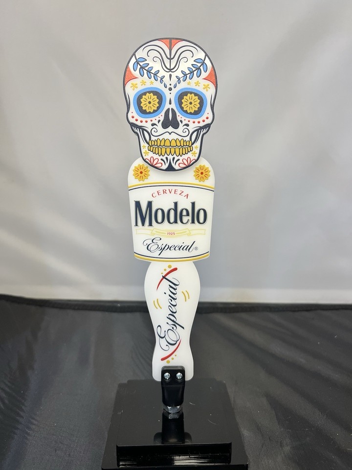 Modelo Especial Sugar Skull Beer Tap Handle 10.5 Tall + Metal engraved ...