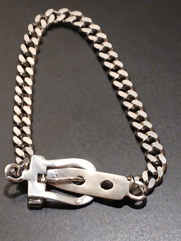 New Beautiful Sterling Retro Silver 925 Cute Buckle 20cm Stamped ...