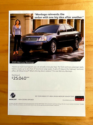 2005 Print Ad Mercury Montego Kansas City Area 8"x11" | eBay