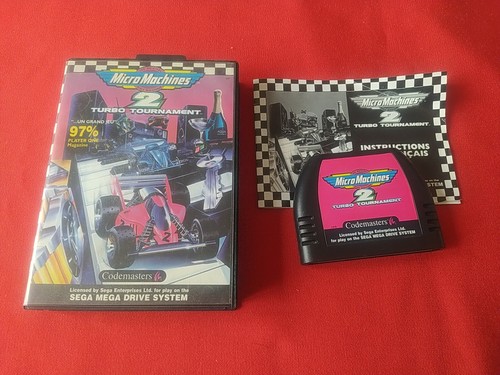 MICRO MACHINES 2 TURBO TOURNAMENT SEGA MEGADRIVE MD COMPLET TBE PAL FR ...
