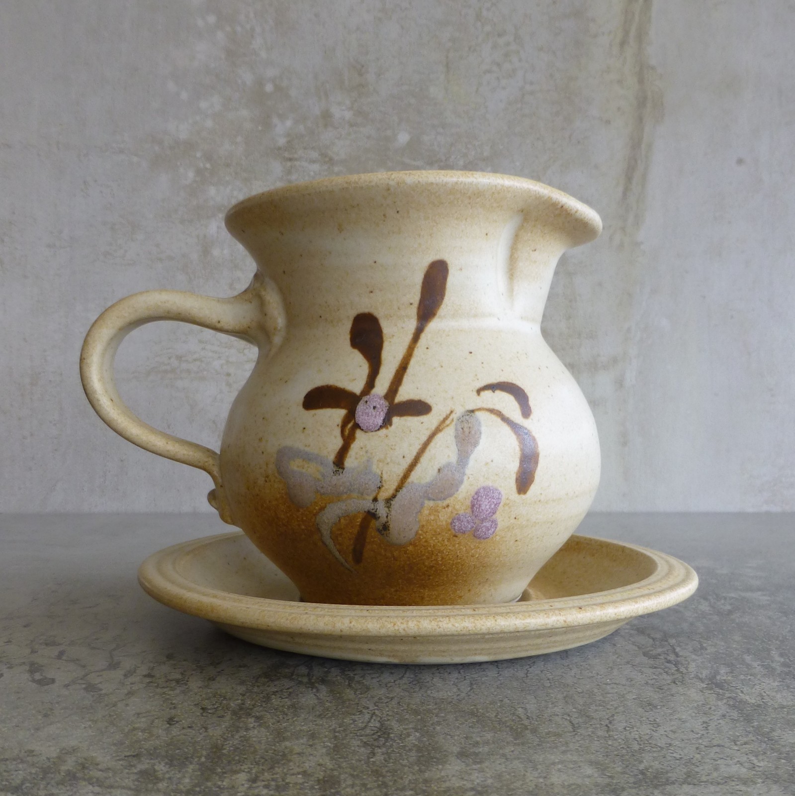 Judy and Ric Pierce One Tree Hill Pottery Jug Saucer 500mls Australian ...